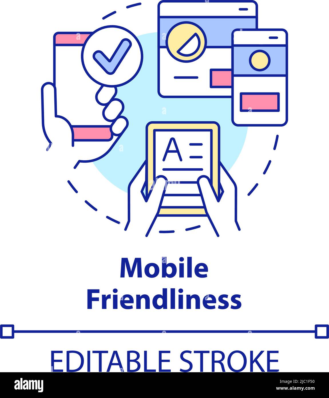 Mobile friendly content Stock Vector Images - Alamy