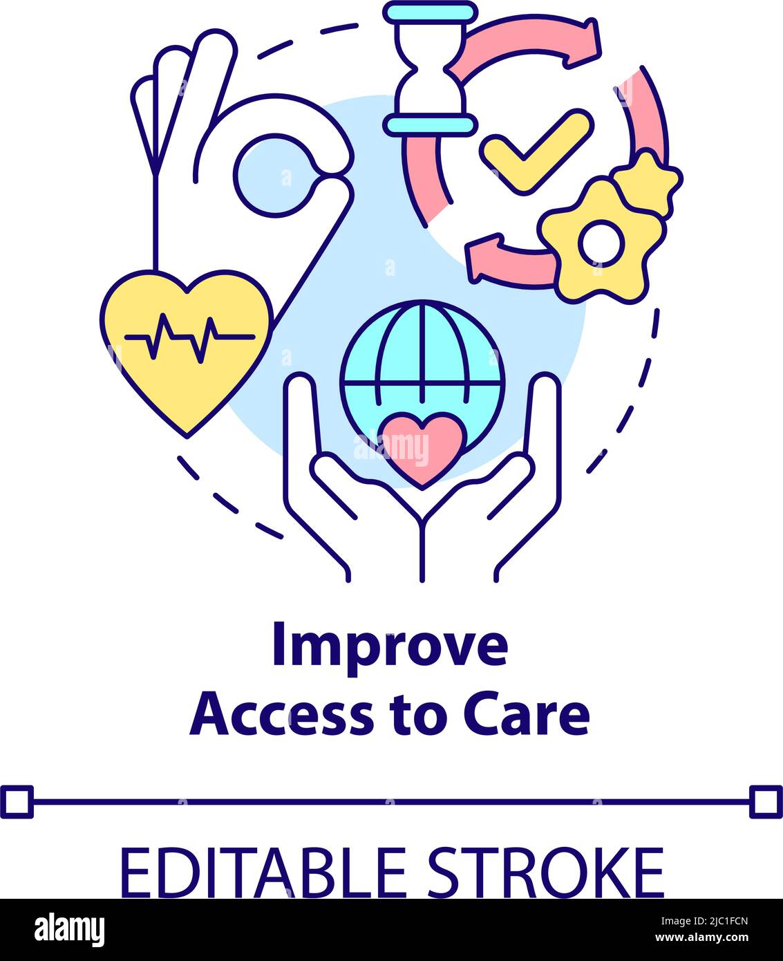 Improve access to care concept icon Stock Vector Image & Art - Alamy