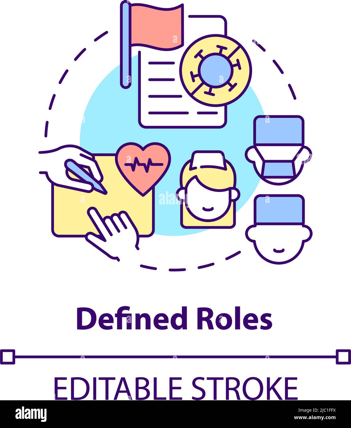 Defined roles concept icon Stock Vector Image & Art - Alamy