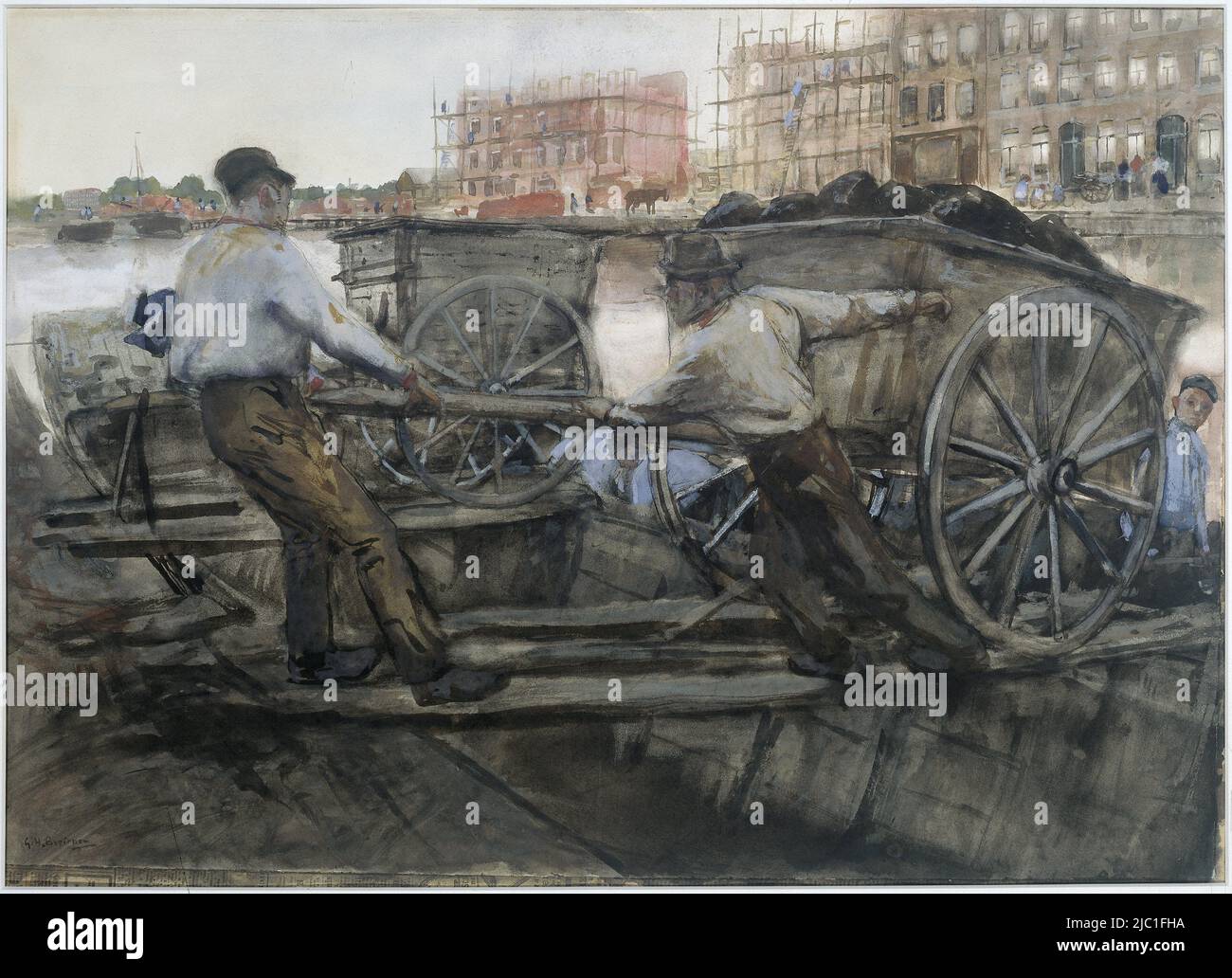 Heavily laden cart hi-res stock photography and images - Alamy