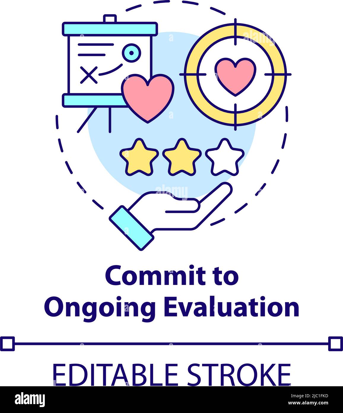 Commit to ongoing evaluation concept icon Stock Vector Image & Art - Alamy