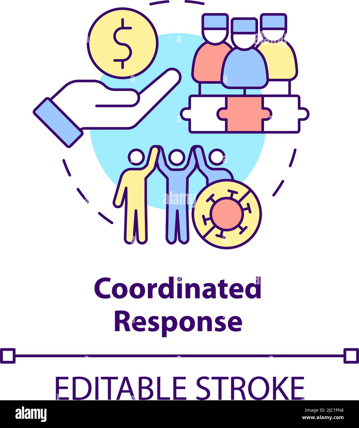 Coordinated response concept icon Stock Vector Image & Art - Alamy