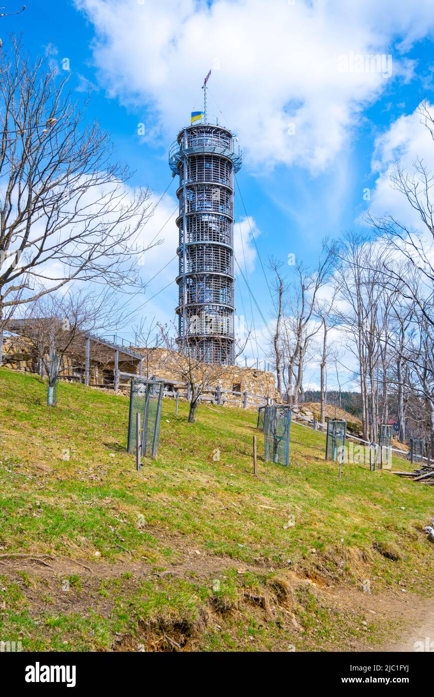 Wooden lookout tower Lighthouse of Jara Cimrman Stock Photo - Alamy