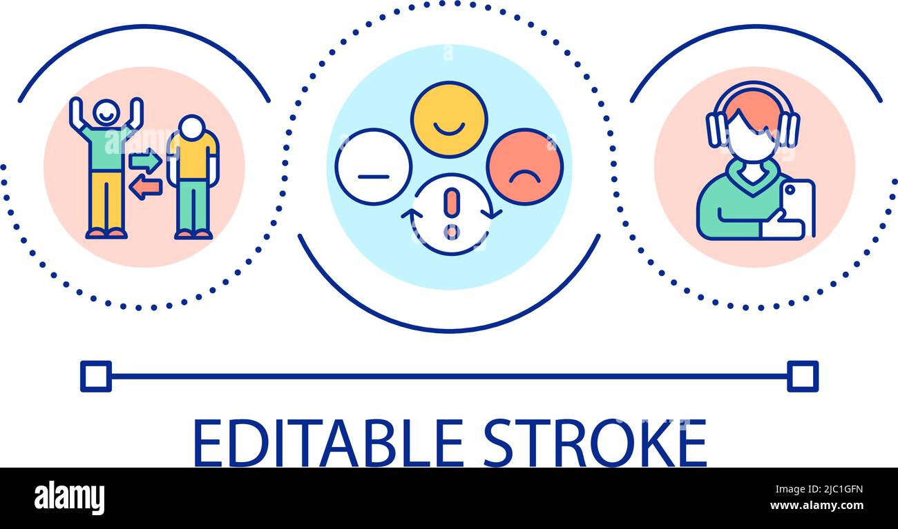 Dealing with teenage mood swings loop concept icon Stock Vector Image ...