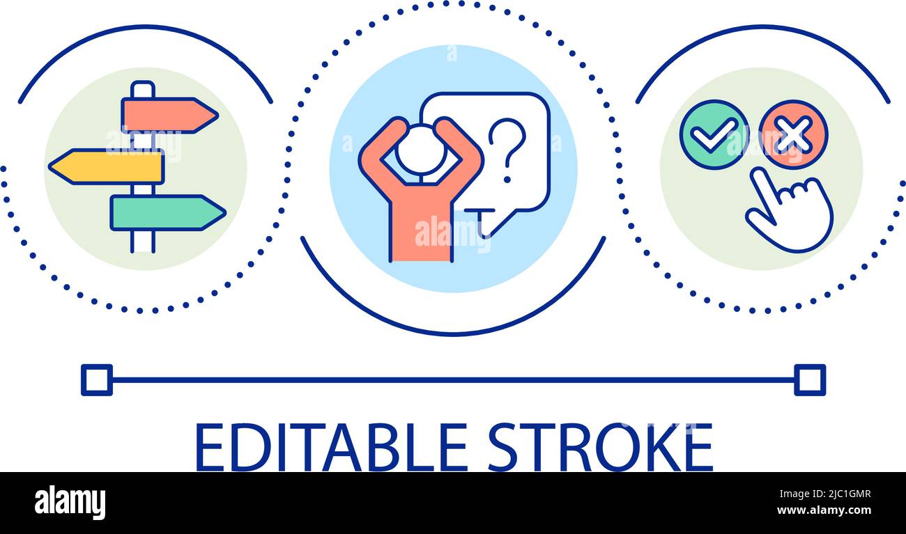 Uncertain future illustration Stock Vector Images - Alamy