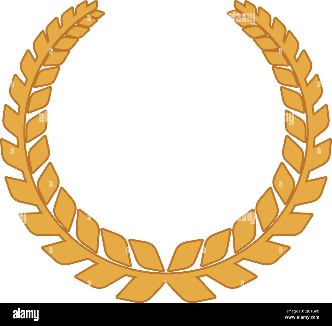 Round award badge. Vintage golden leaves frame Stock Vector Image & Art ...