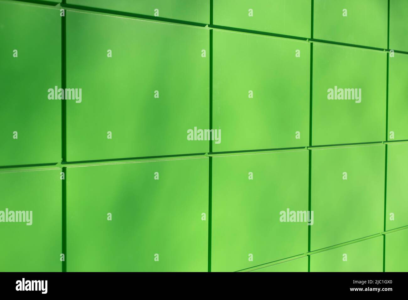 Green Wall. Building panels. They were at office house. Light green ...