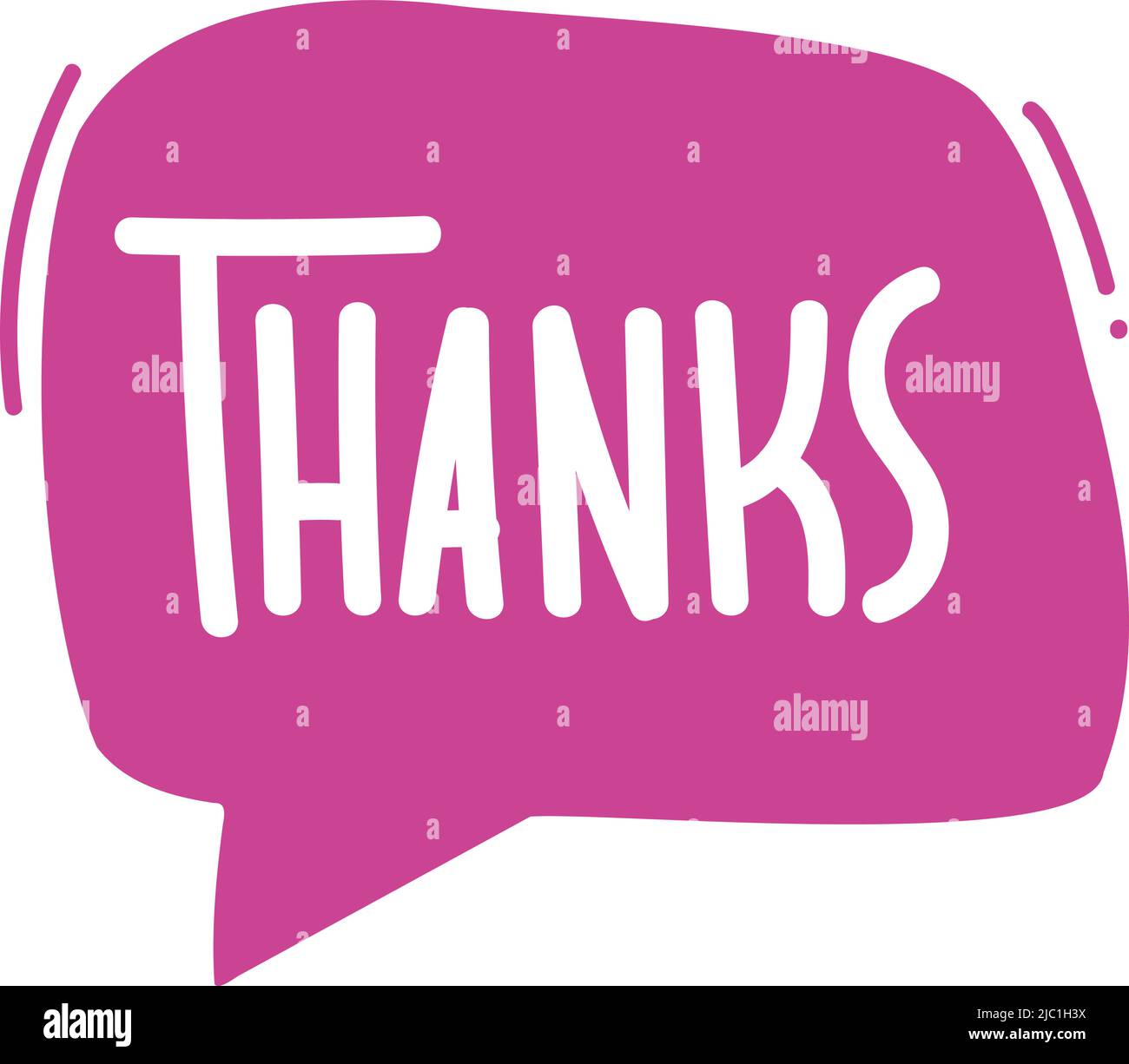 Thanks speech bubble. Comic shape with chat message Stock Vector Image ...
