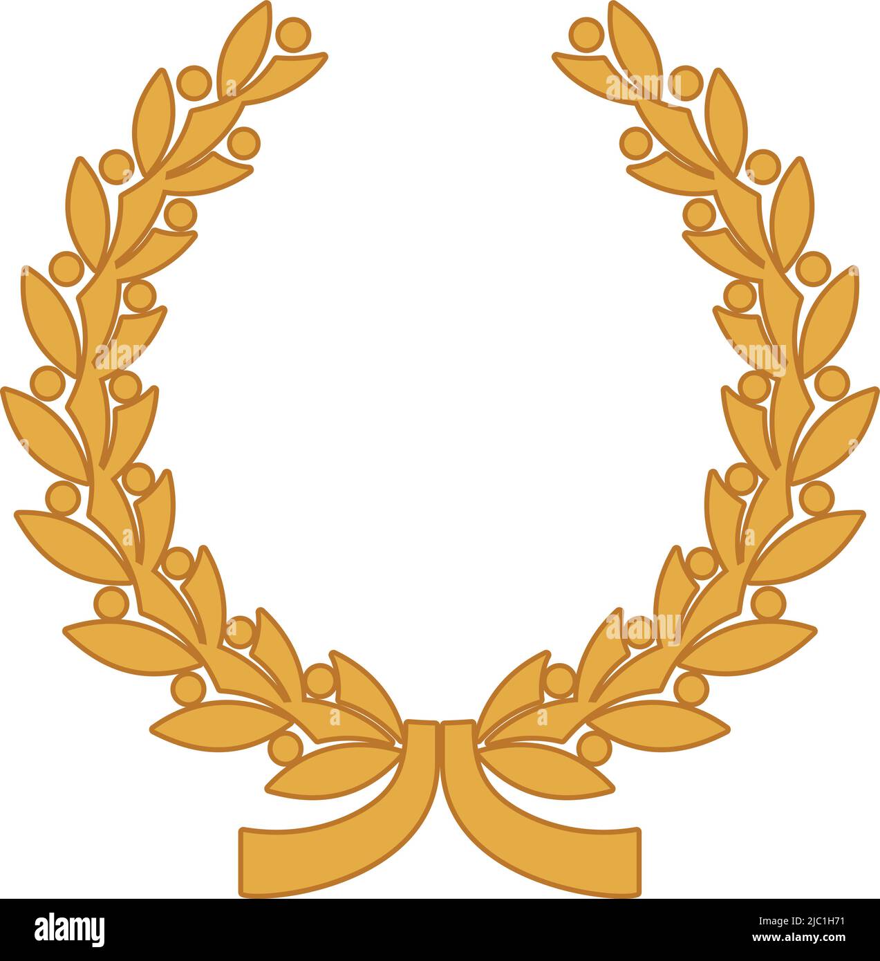 Honor Badge Frame Golden Laurel Wreath Badge Stock Vector Image And Art