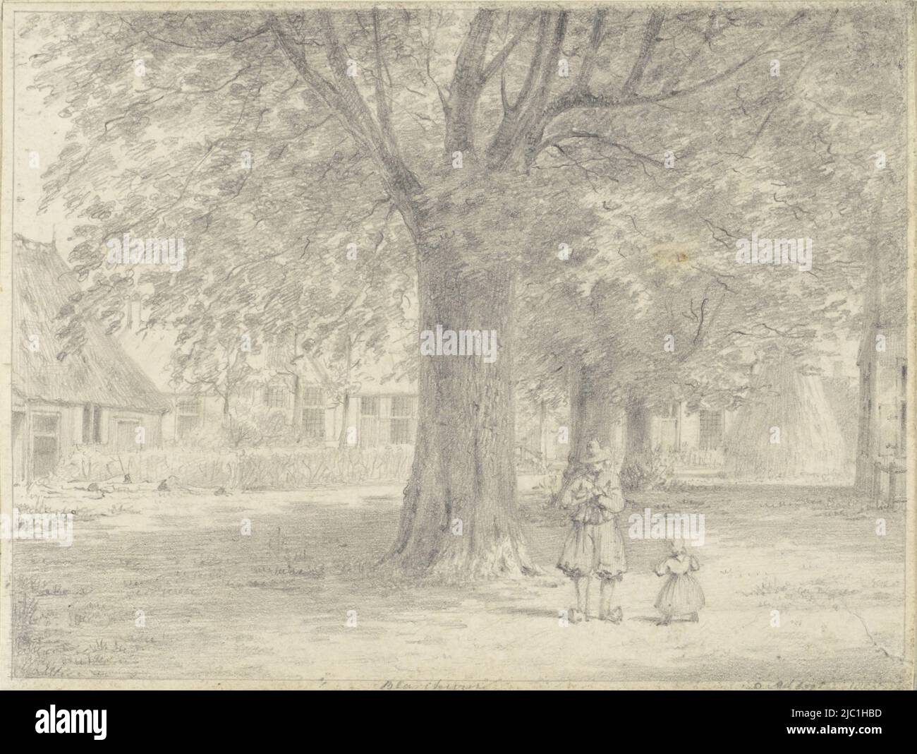 The square of Blaricum, draughtsman: Hendrik Abraham Klinkhamer, 9-Aug ...