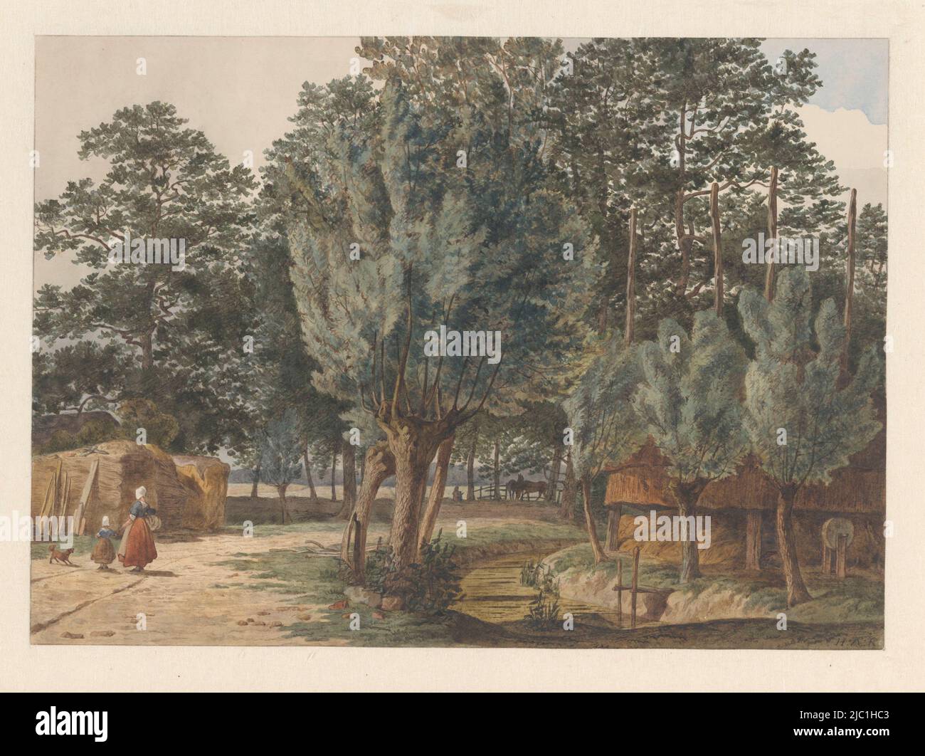 On the Houdringe estate near De Bilt, draughtsman: Hendrik Abraham ...