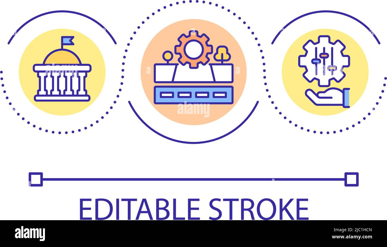 Service management and control loop concept icon Stock Vector Image ...