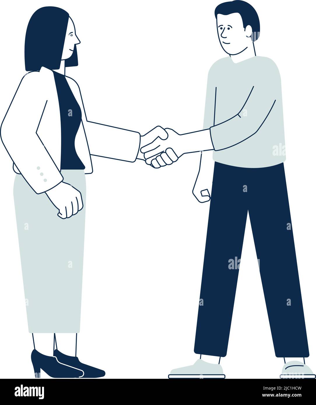 Handshake icon. People making agreement. Friendship partners Stock ...