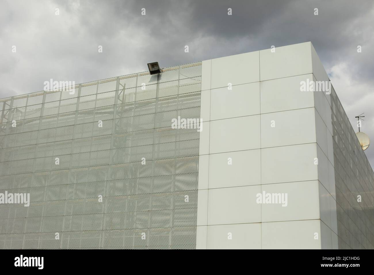 Building with windows. Urban development. Lots of apartment building ...