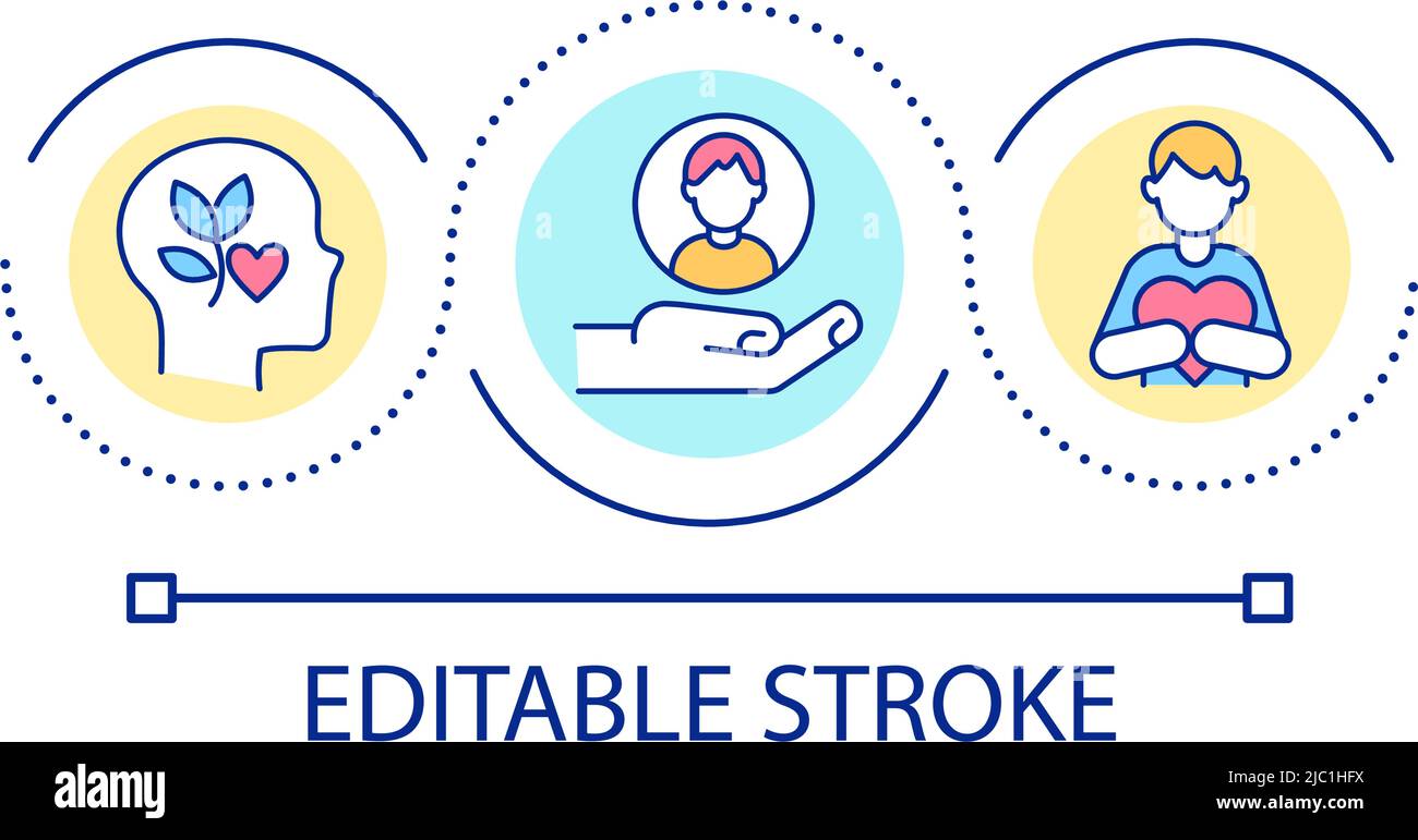 Develop healthy mindset loop concept icon Stock Vector Image & Art - Alamy