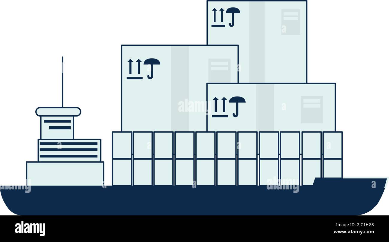 Marine shipping containers Cut Out Stock Images & Pictures - Alamy