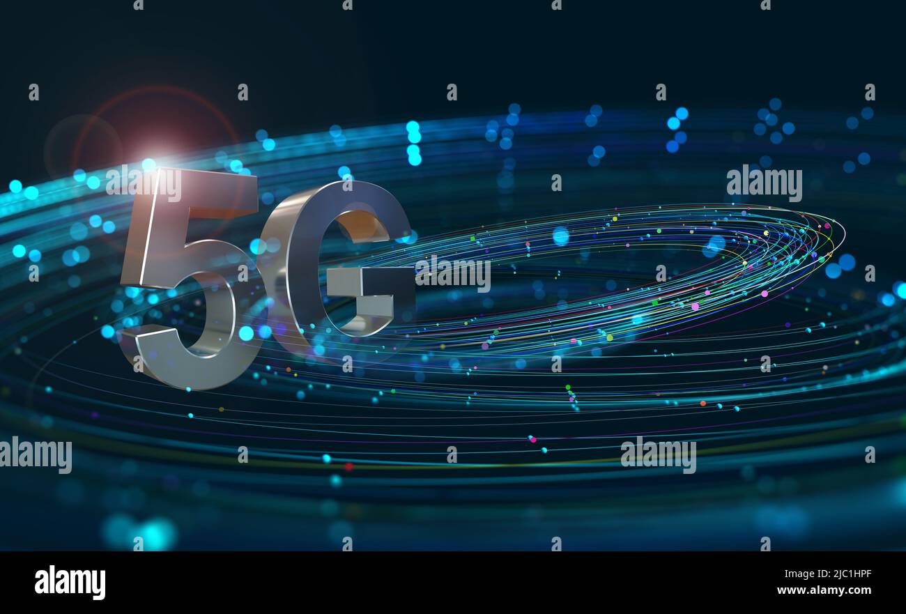 5G mobile technologies. Internet communication and data transmission ...