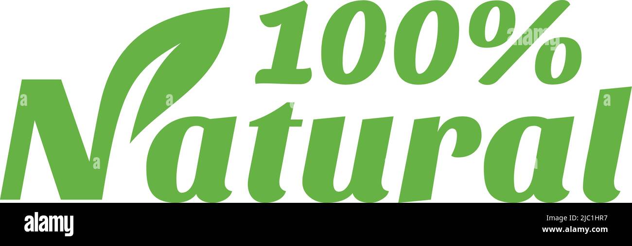 Natural label. Healthy green eco product sign Stock Vector Image & Art ...