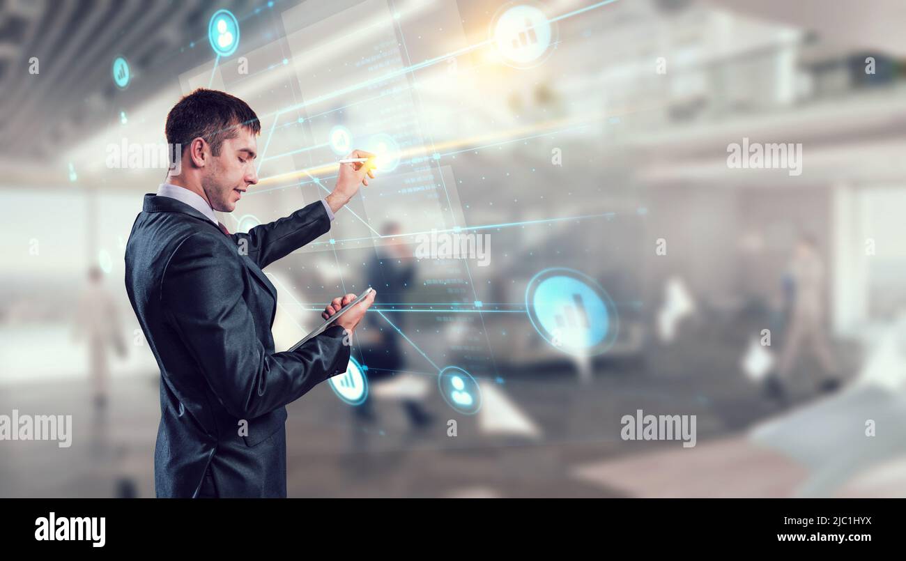 Innovative technologies image . Mixed media Stock Photo - Alamy