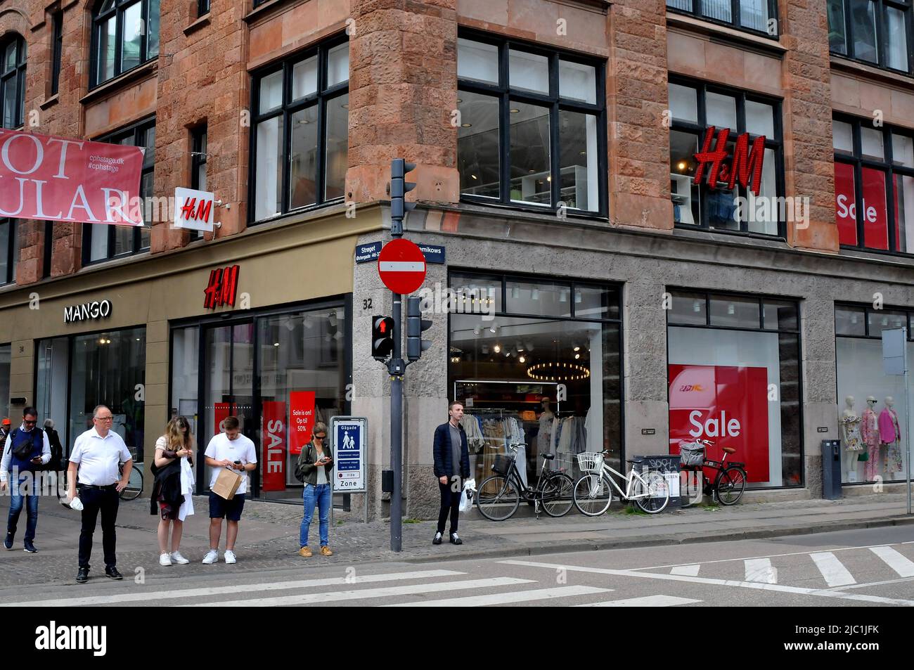 Copenhagen/Denmark./09 jUNE 2022/Swedish retail store on stroeget ...