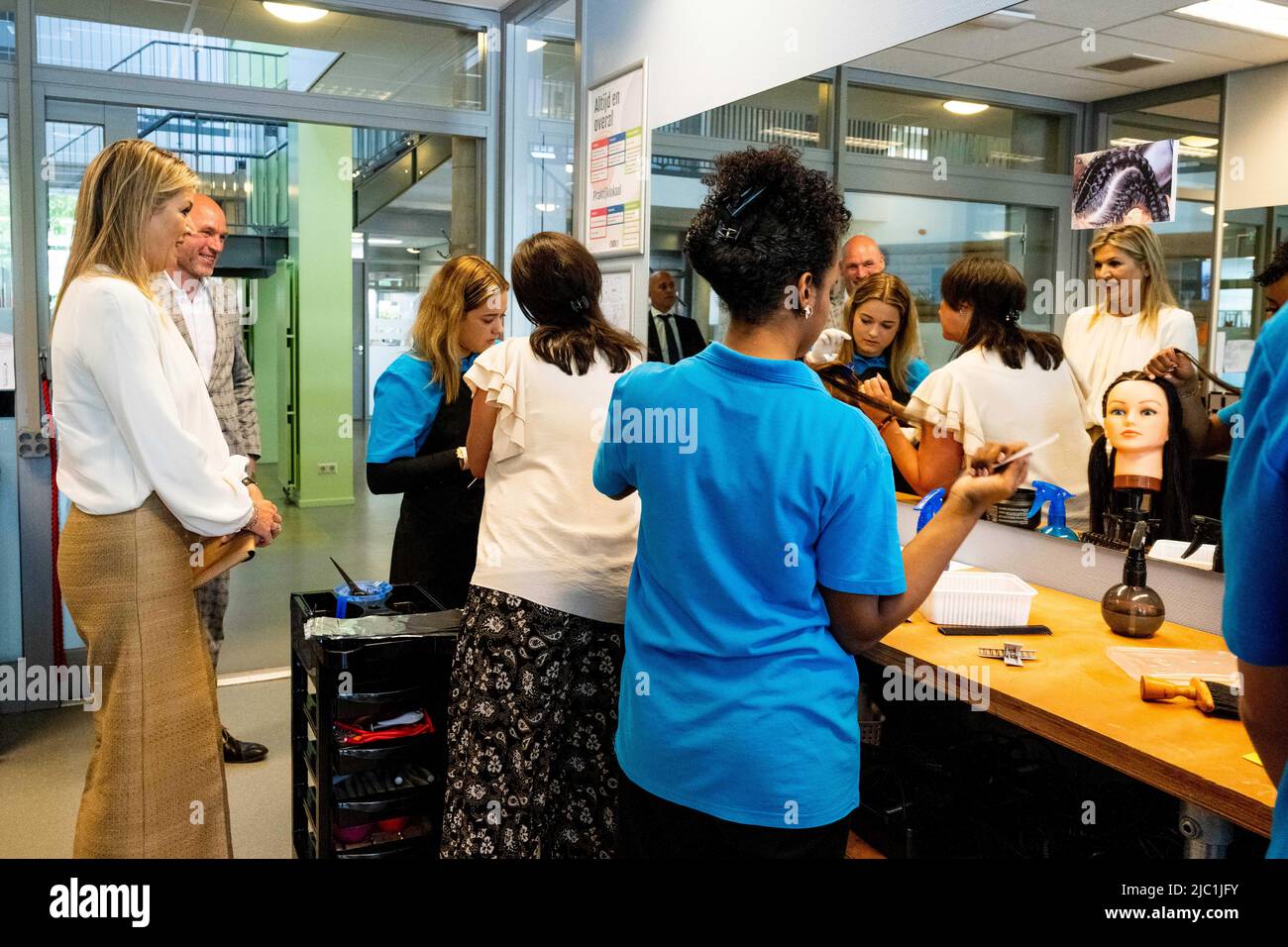 Ridderkerk, The Netherlands - 09 Jun 2022, Queen Maxima on a working visit to the Maxima College ...