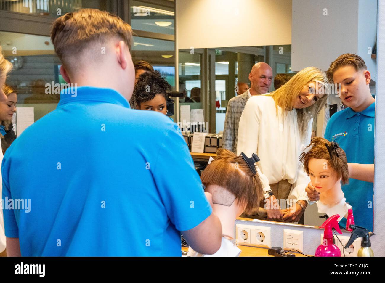 Ridderkerk, The Netherlands - 09 Jun 2022, Queen Maxima on a working visit to the Maxima College ...
