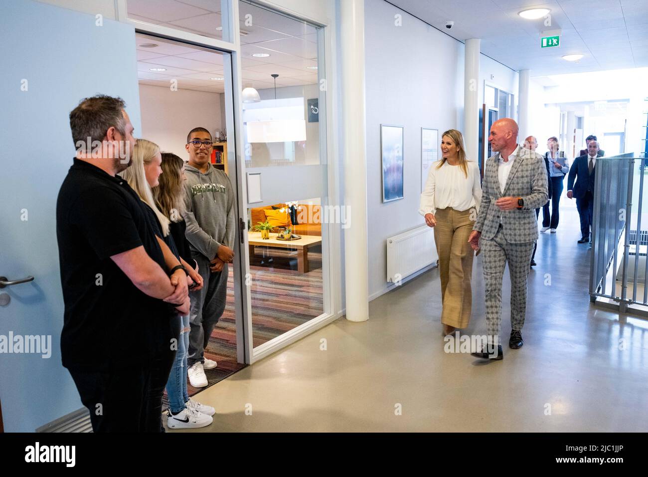 Ridderkerk, The Netherlands - 09 Jun 2022, Queen Maxima on a working visit to the Maxima College ...