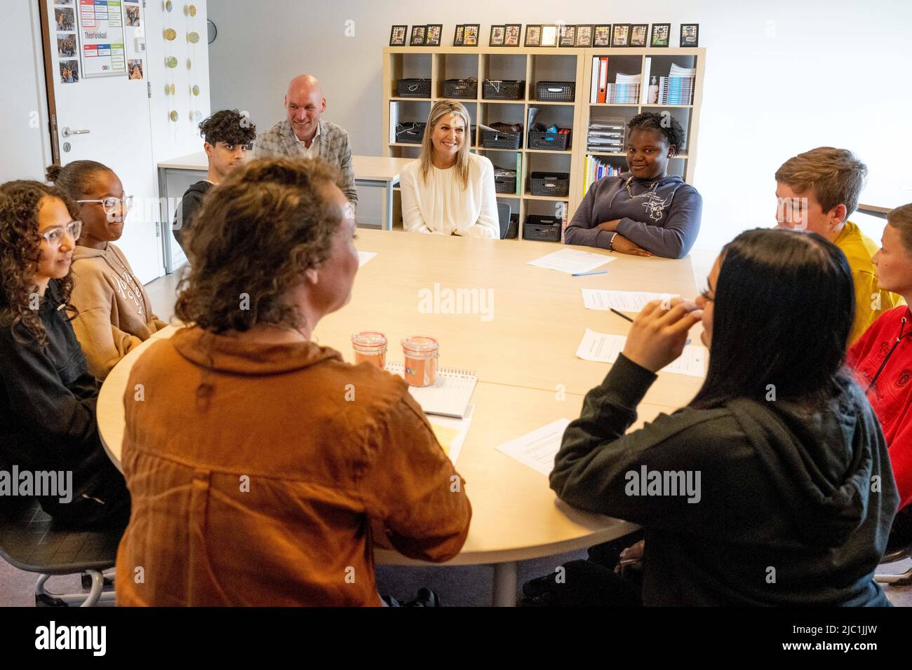 Ridderkerk, The Netherlands - 09 Jun 2022, Queen Maxima on a working visit to the Maxima College ...