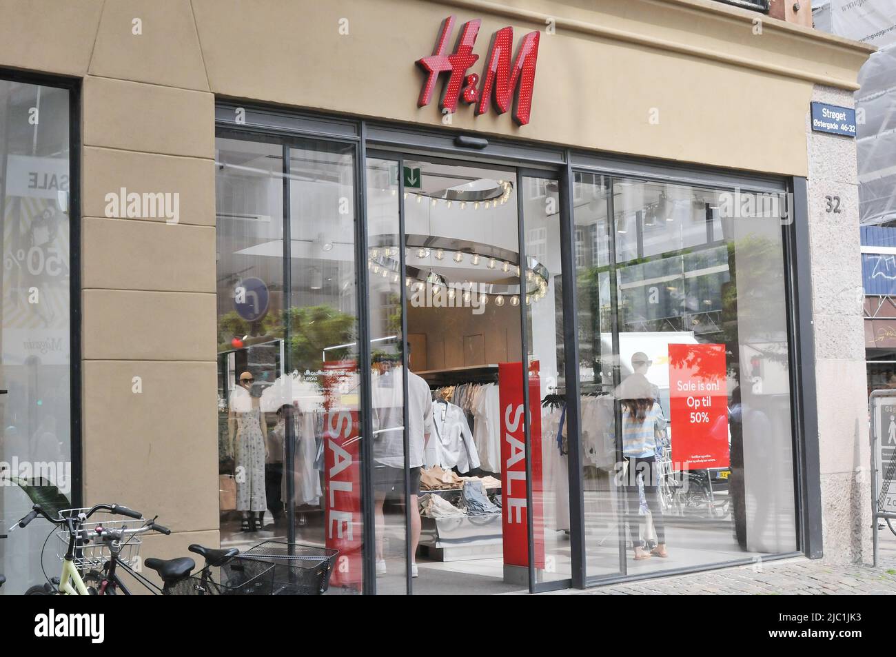 Copenhagen/Denmark./09 jUNE 2022/Swedish retail store on stroeget ...