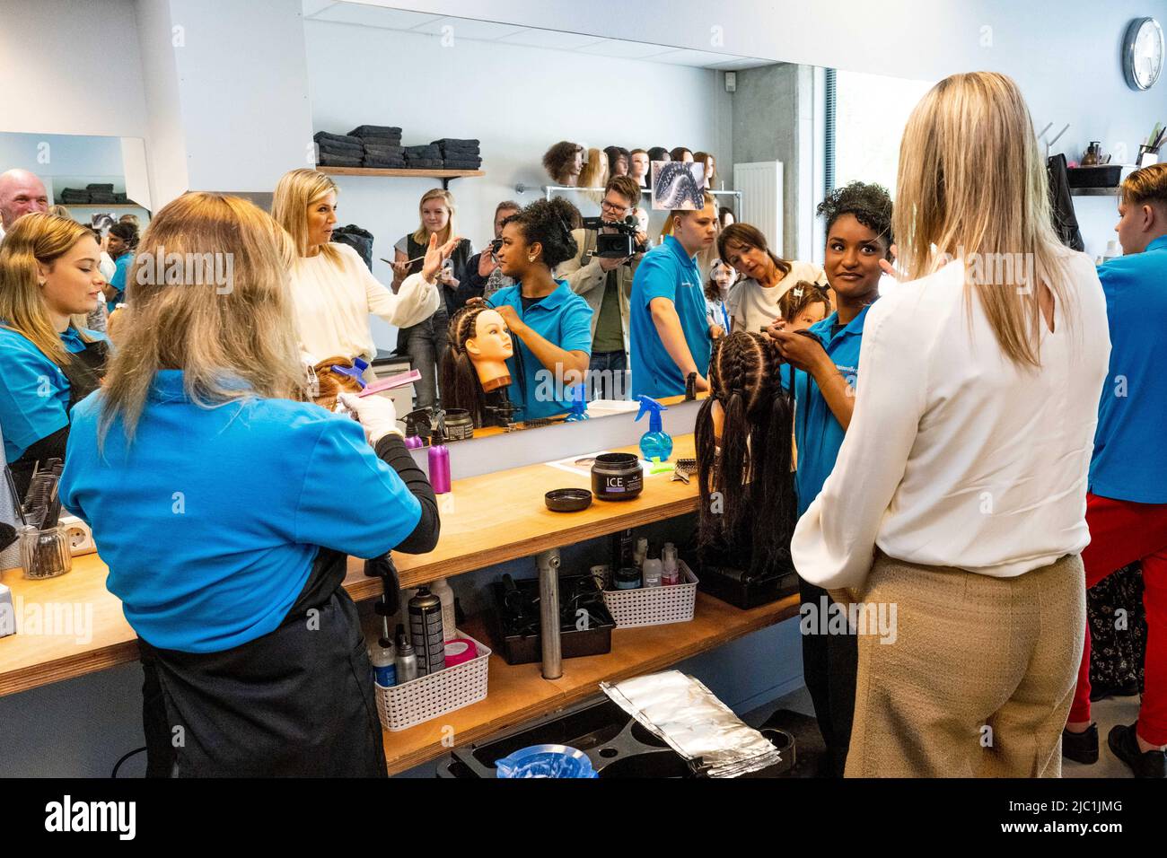 Ridderkerk, The Netherlands - 09 Jun 2022, Queen Maxima on a working visit to the Maxima College ...