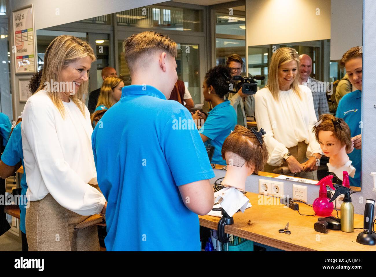 Ridderkerk, The Netherlands - 09 Jun 2022, Queen Maxima on a working visit to the Maxima College ...