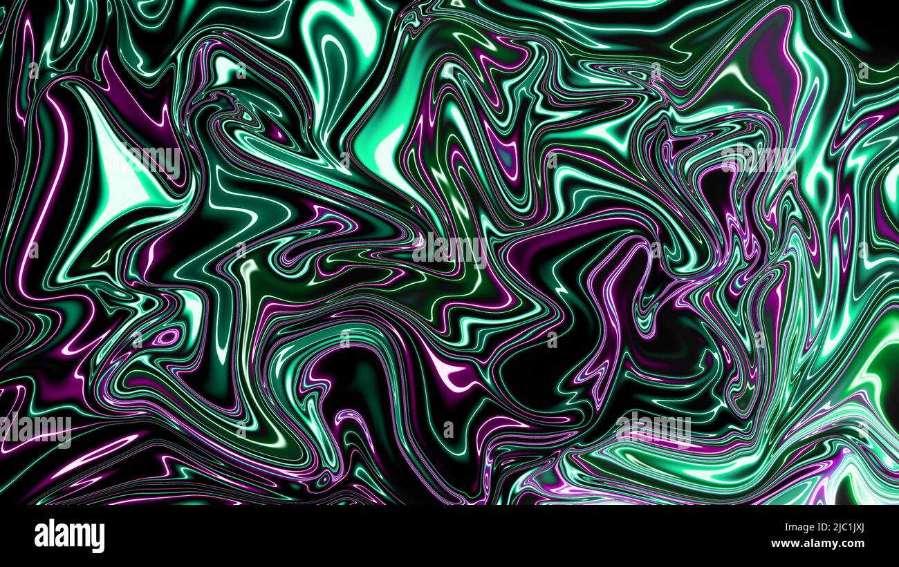 Stimulating psychedelic color, curves and wave, neon effect, design ...