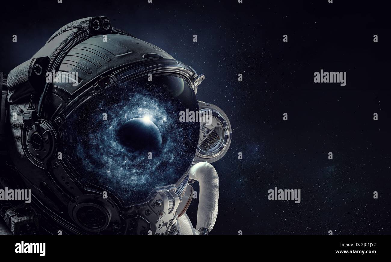 Astronaut and space exploration theme Stock Photo - Alamy