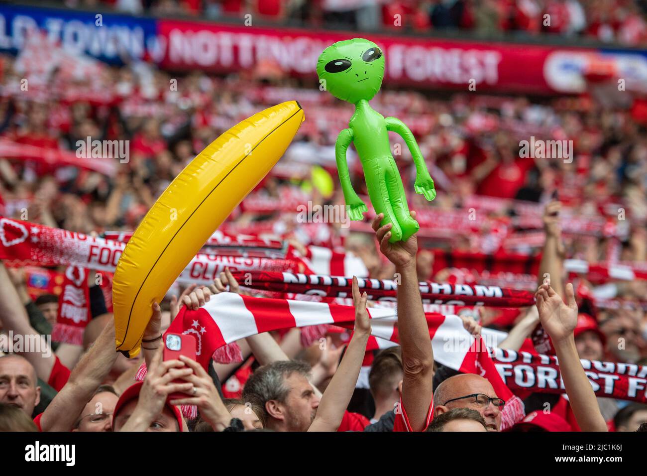 LONDON, ENGLAND - MAY 29: Nottingham Forest fans during the Sky Bet ...