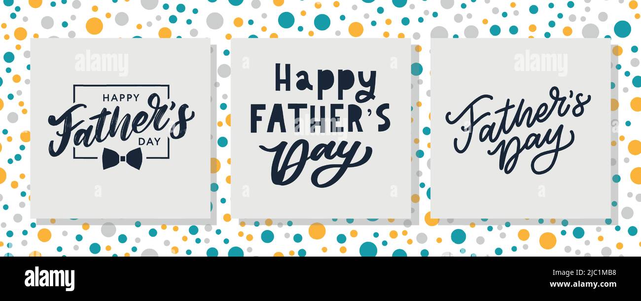 Happy Father s Day Calligraphy greeting card. Vector illustration Stock ...