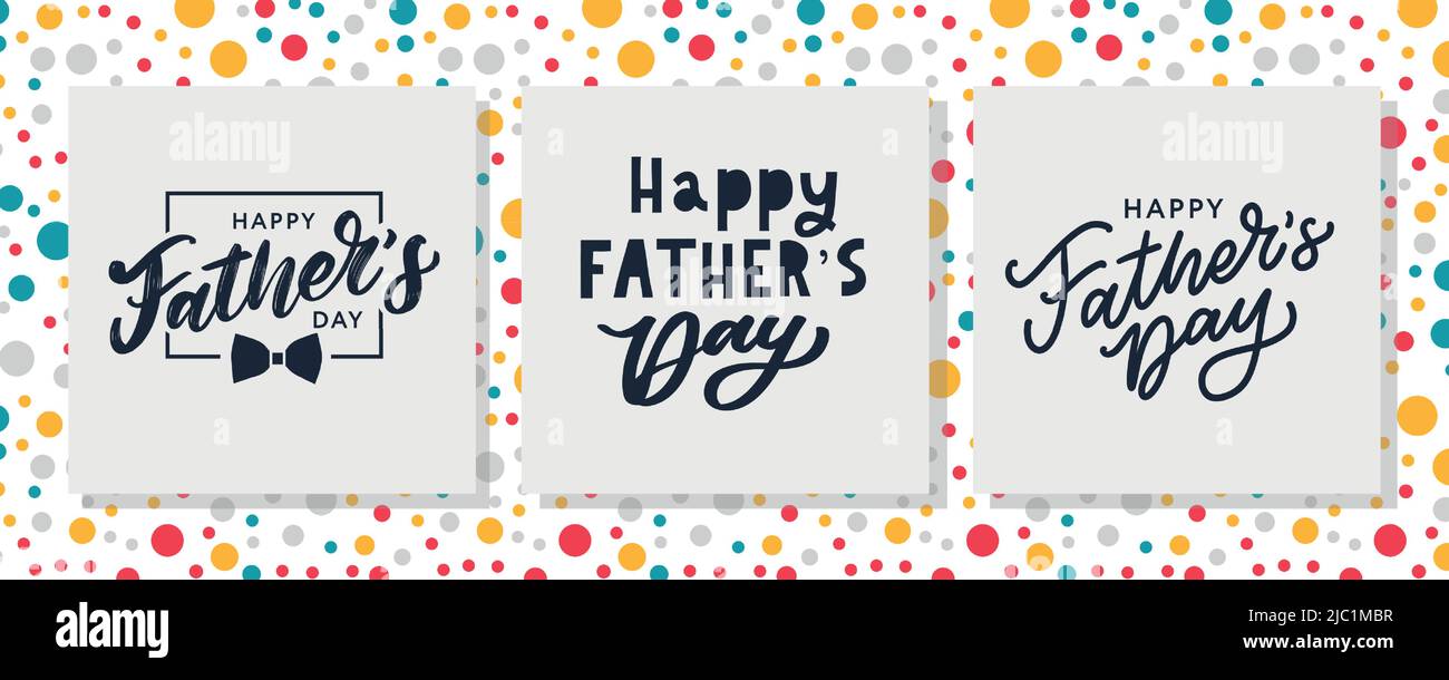 Happy Father s Day Calligraphy greeting card. Vector illustration Stock ...
