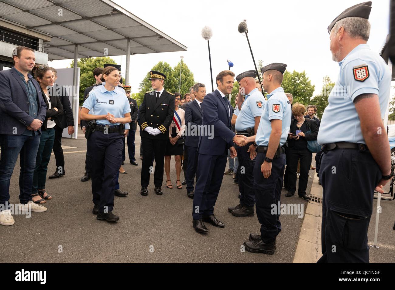 Gaillac, France on June 9, 2022, Emmanuel Macon - French President ...