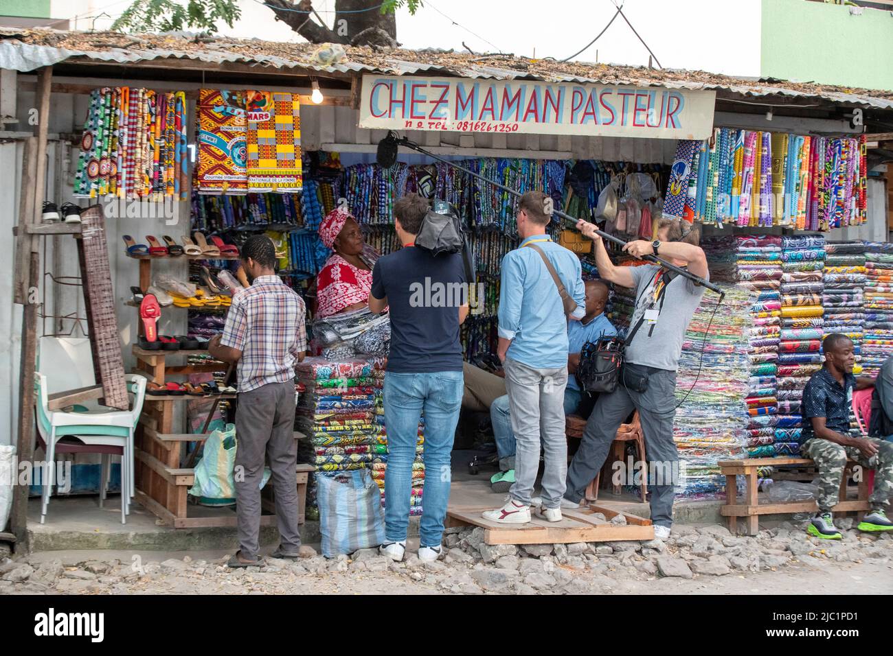 The press pictured during a meeting with the 'mamans' at the Beach ...