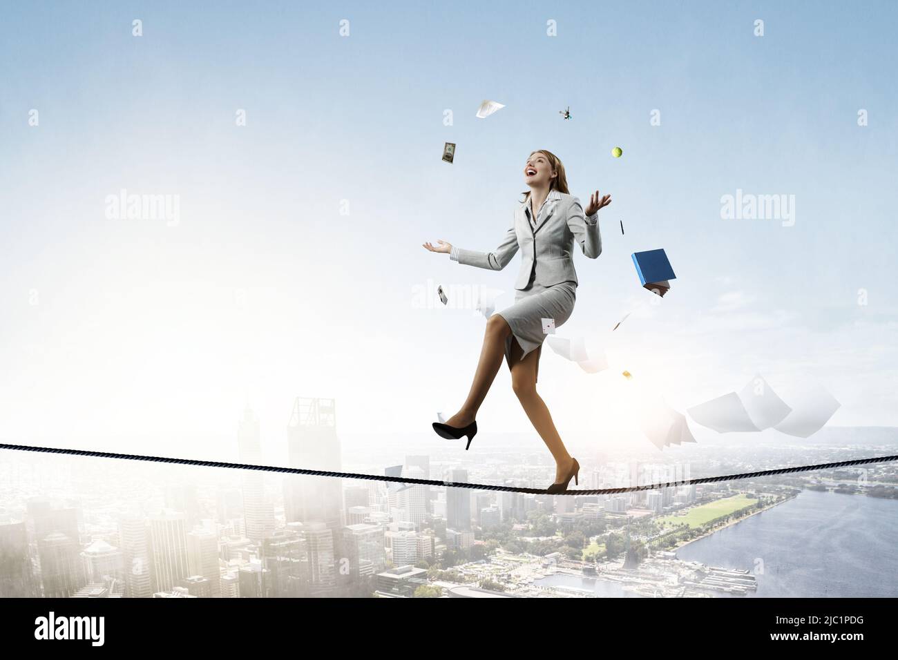 Woman juggling work hi-res stock photography and images - Alamy