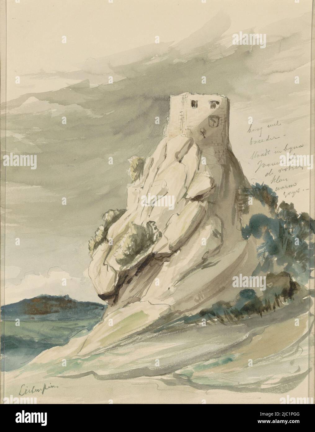 Sheet 11 recto from a sketchbook with 43 pages, Slot Liebenstein ...