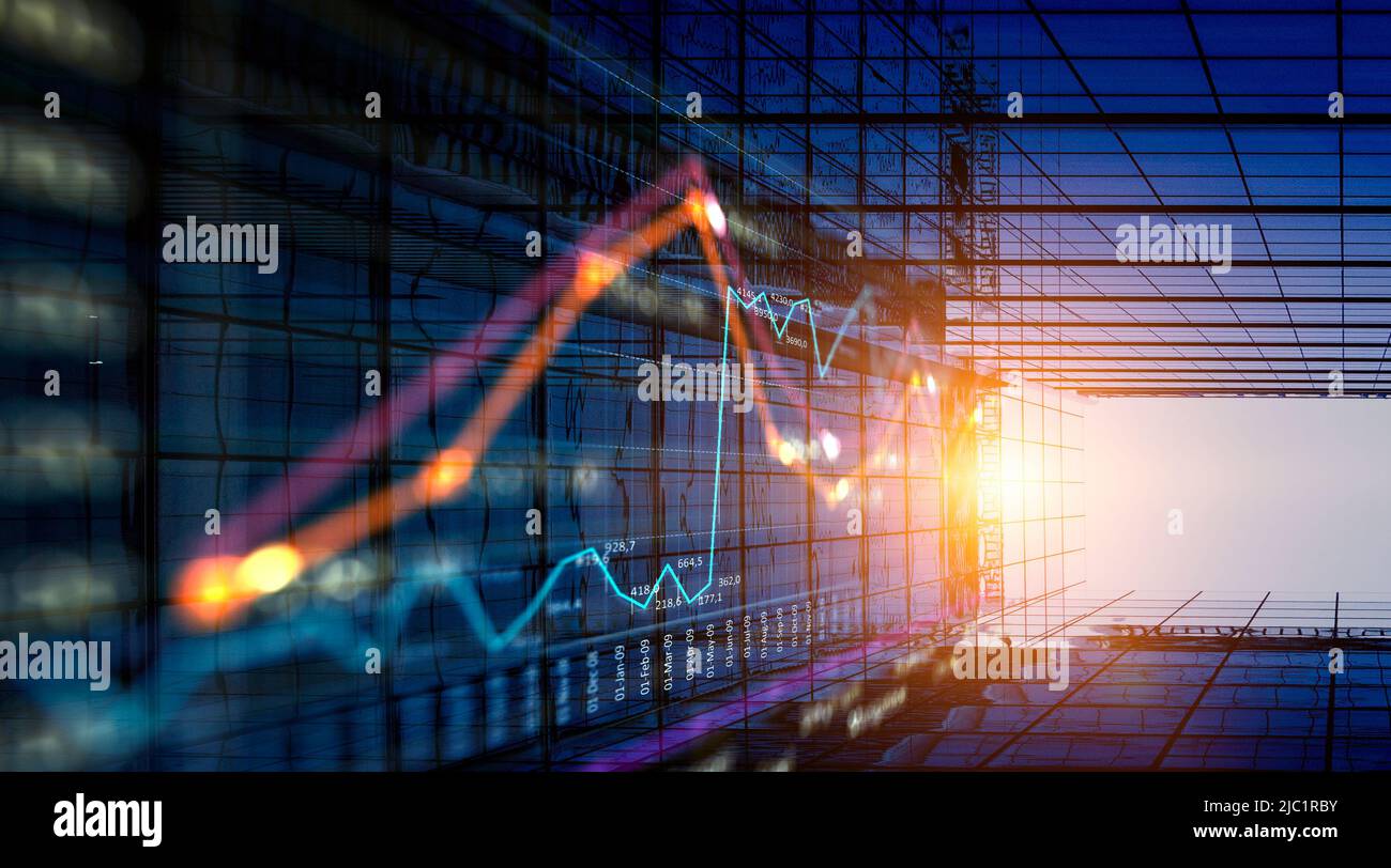 Stock market chart skyline hi-res stock photography and images - Alamy