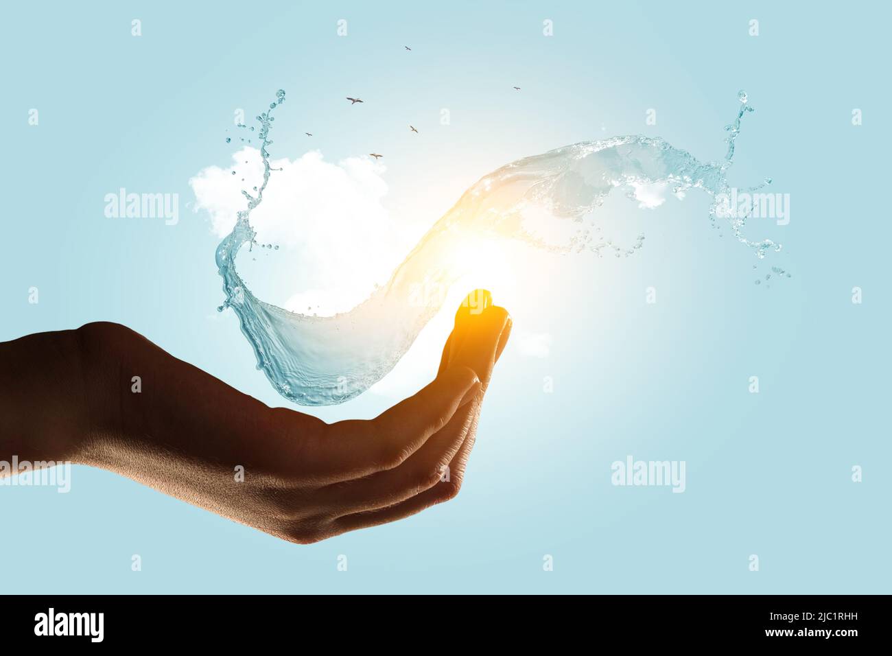 Women washing hands nature hi-res stock photography and images - Alamy