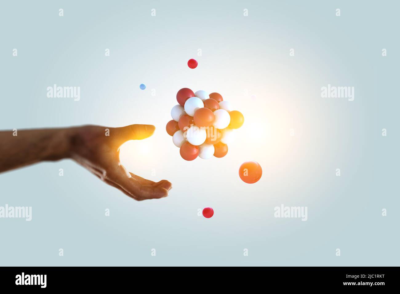 Science concept with sphere model Stock Photo - Alamy