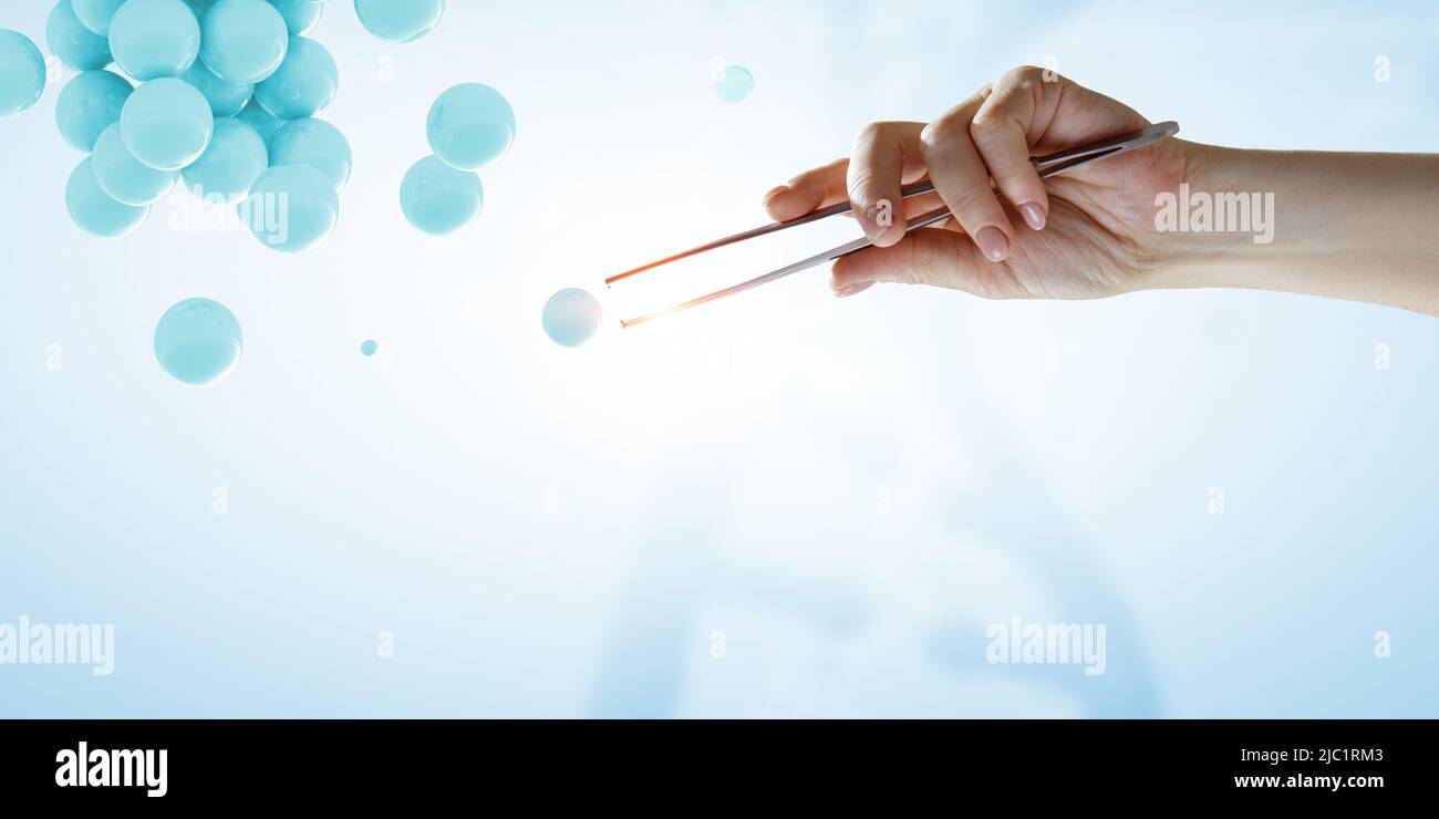 Science concept with sphere model Stock Photo - Alamy