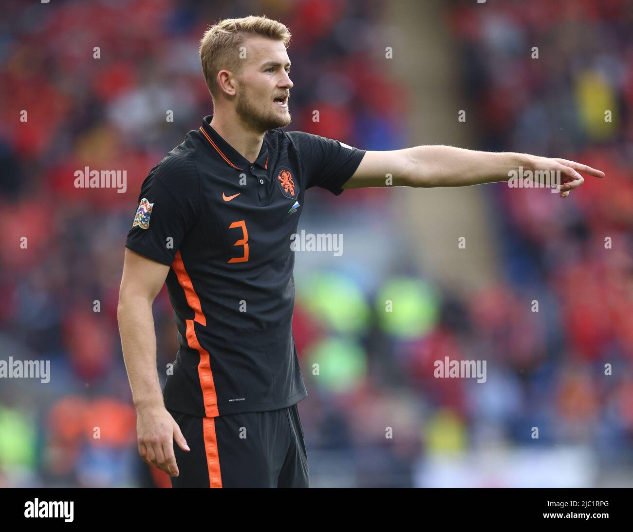 Cardiff, Wales, 8th June 2022. Matthijs de Ligt of Netherlands during ...