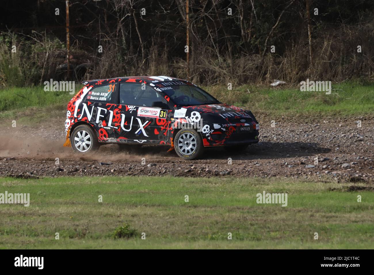 KOCAELI, TURKEY - DECEMBER 26, 2021: Burak Akin drives Ford Fiesta ST ...