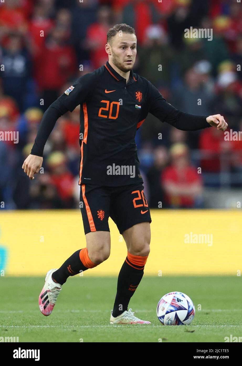 Cardiff, Wales, 8th June 2022. Teun Koopmeiners of Netherlands during ...
