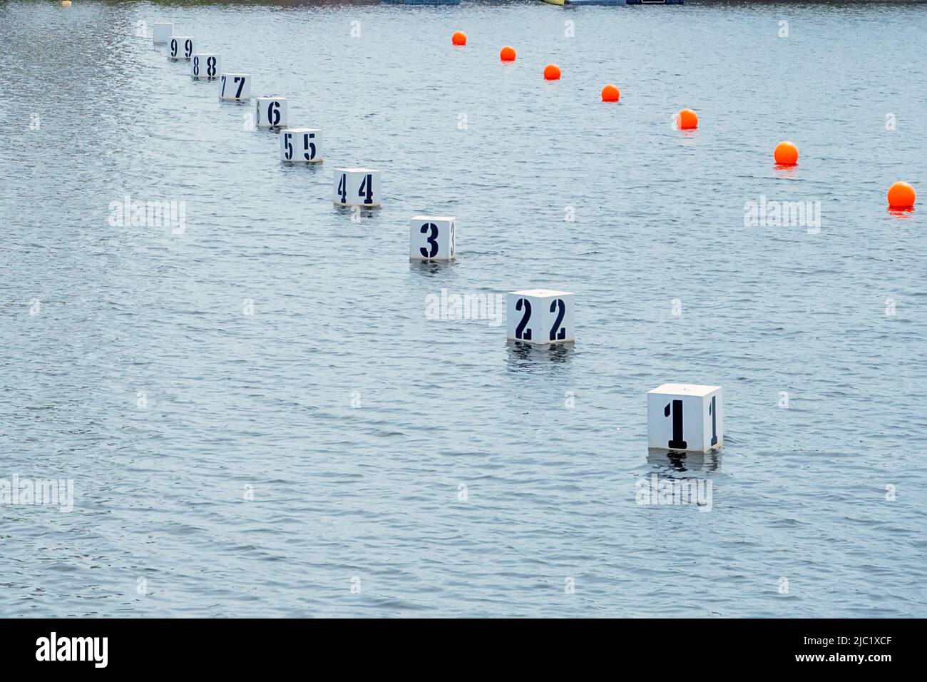 Finish line at the canoe and kayak competition Stock Photo - Alamy
