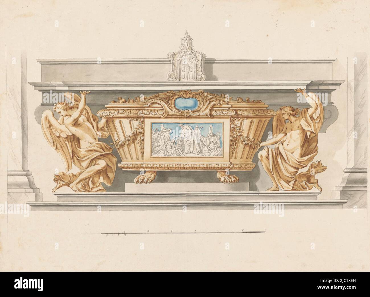Design for the altar of Saint Camillo de Lellis for the Santa Maria ...