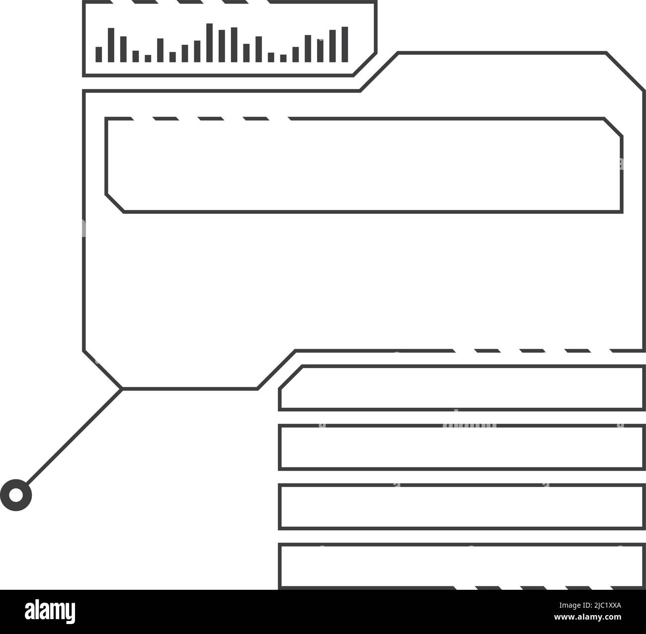 White line futuristic hud interface Stock Vector Images - Alamy
